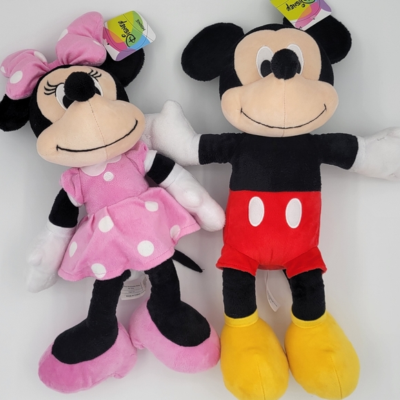 Disney | Toys | Large Mickey Mouse And Minnie Mouse Plush 5 | Poshmark
